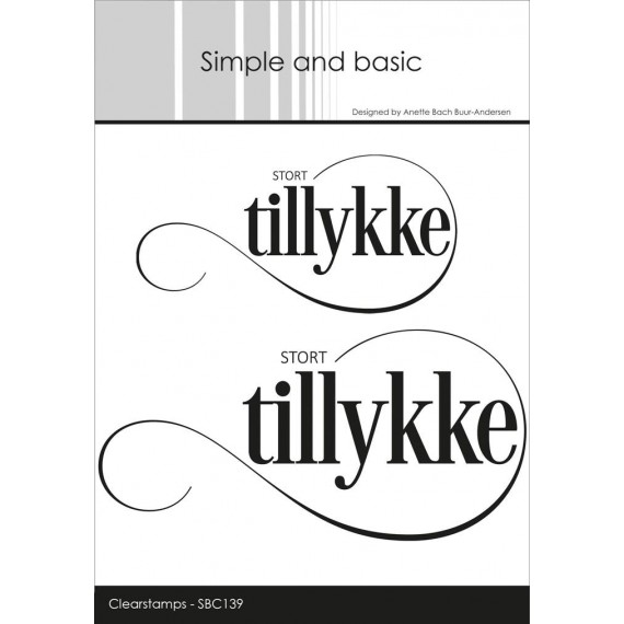 Simple and basic Clearstamp "Stort Tillykke"