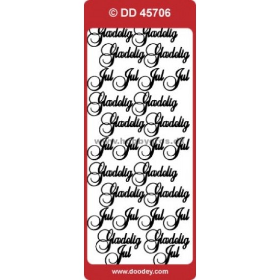 Stickers glædelig jul rød 45 706