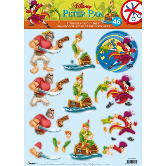 3D ark Disney Peter Pan 46 udstanset