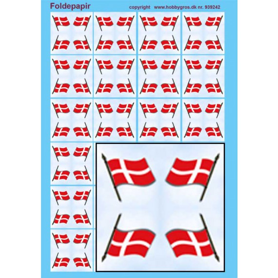 Foldepapir firkantet flag